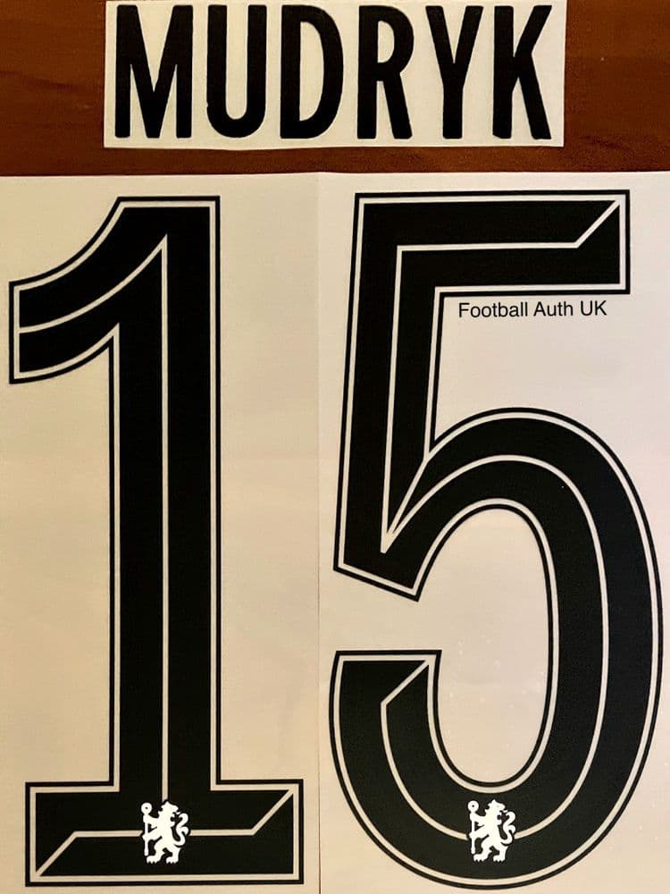2022-23 Chelsea UCL & FA CUP Third Shirt MUDRYK 15 Official Player ...