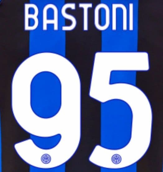 2022-23 Inter Milan BASTONI 95 Home Shirt Official Player Issue Size ...