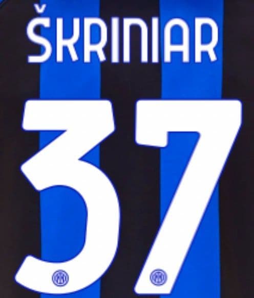 2022-23 Inter Milan SKRINIAR 37 Home Shirt Official Player Issue Size ...