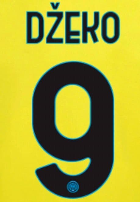 2022-23 Inter Milan Third Shirt DZEKO 9 Official Player Issue Size Name ...