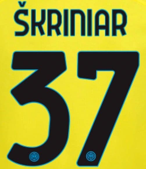 2022-23 Inter Milan Third Shirt SKRINIAR 37 Official Player Issue Size ...