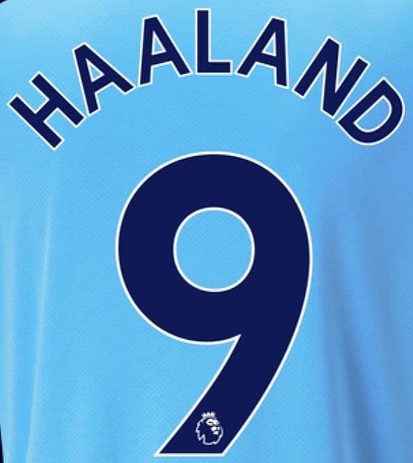 2022-23 Manchester City Home Shirt HAALAND 9 Official Player Issue Size ...