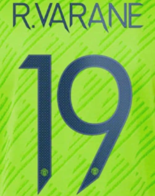 2022-23 Manchester United EUROPA & FA CUP Third Shirt R VARANE 19 ...