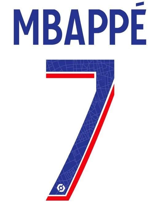 2022-23 PSG Paris LIGUE 1 Third Shirt MBAPPE 7 Official Player Issue ...