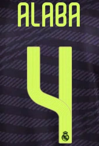 2022-23 Real Madrid UCL Third Shirt ALABA 4 Official Player Issue Size ...
