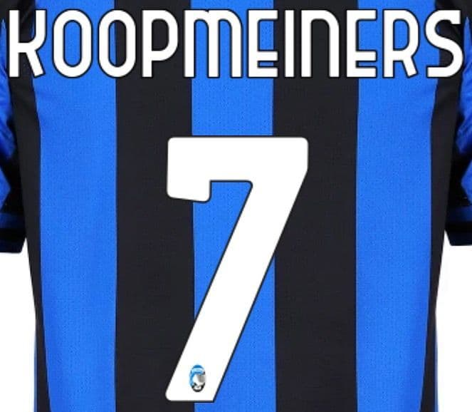 2022-24 Atalanta Home Shirt KOOPMEINERS 7 Official Player Issue Size ...