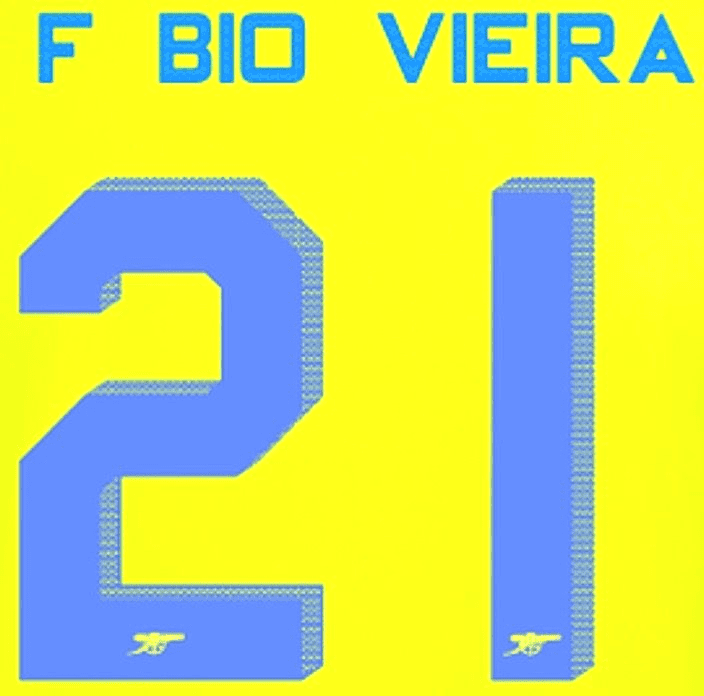 2023-24 Arsenal UCL & FA CUP Away Shirt FABIO VIEIRA 21 Official Player ...