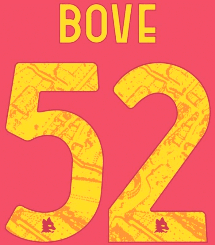 2023-24 AS Roma Home/Third Shirt BOVE 52 Official Player Issue Size ...