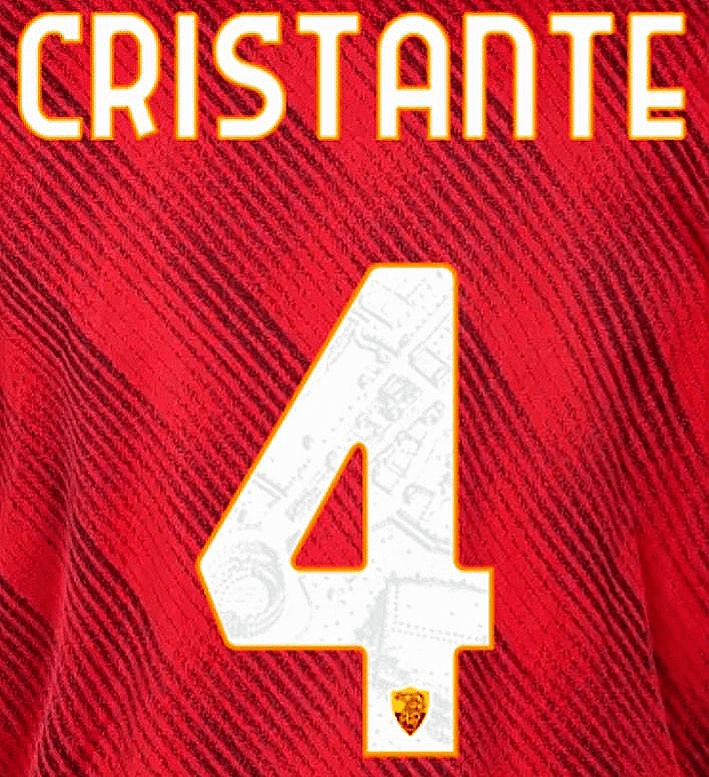 2023-24 AS Roma ORIGINS Fourth Shirt CRISTANTE 4 Official Player Issue ...