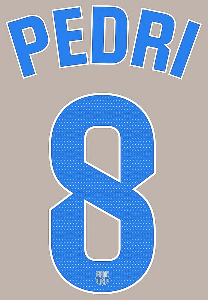 2023-24 Barcelona LA LIGA Away Shirt PEDRI 8 Official Player Issue Size ...