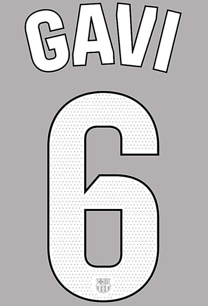 2023-24 Barcelona LA LIGA Home Shirt GAVI 6 Official Player Issue Size ...