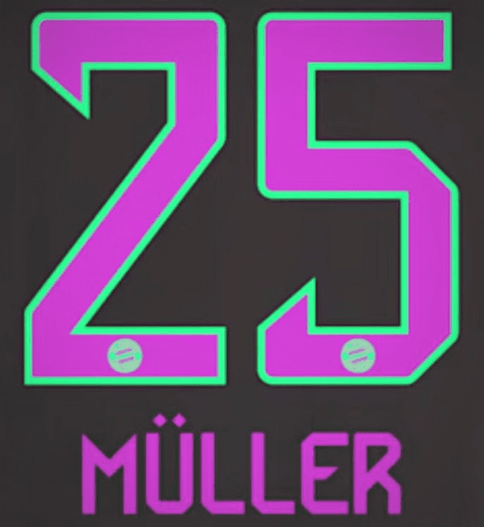 2023-24 Bayern Munich Away Shirt MULLER 25 Official Football Name ...