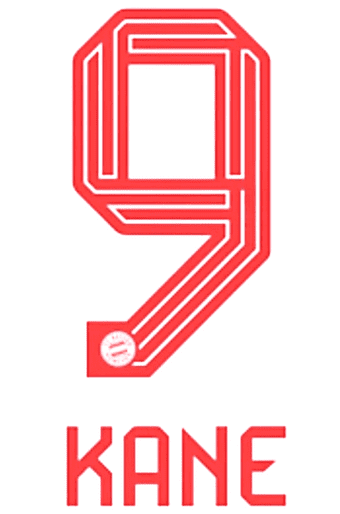 2023-24 Bayern Munich Home Shirt KANE 9 Official Football Name Number Set