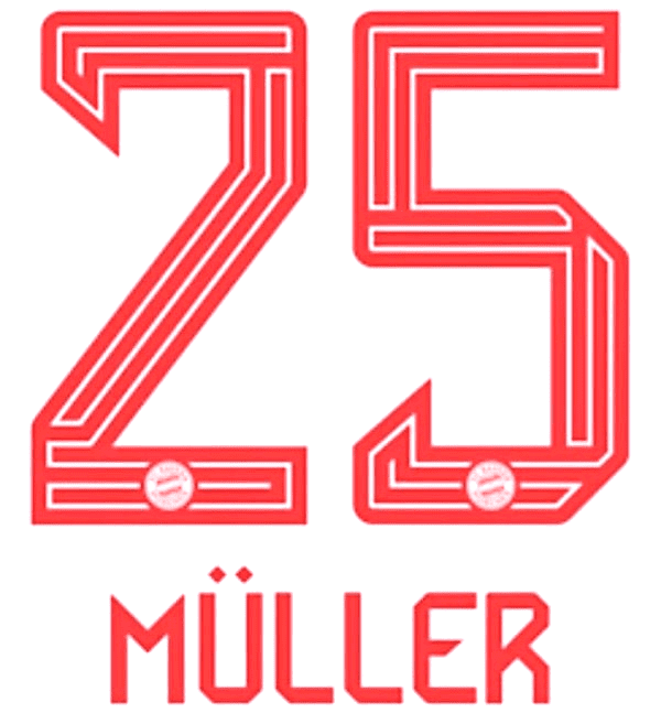 2023-24 Bayern Munich Home Shirt MULLER 25 Official Football Name ...