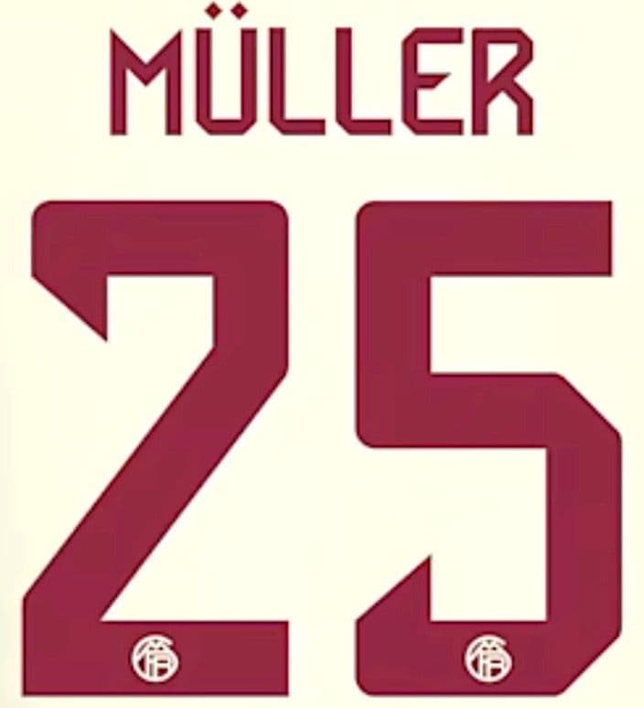 2023-24 Bayern Munich UCL Third Shirt MULLER 25 Official Football Name ...