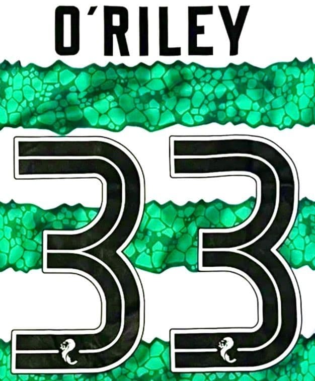 2023-24 Celtic Glasgow Home/Third Shirt O RILEY 33 Official Player ...