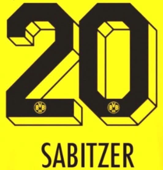 2023-24 Dortmund Home Shirt SABITZER 20 Official Player Issue Size Name ...