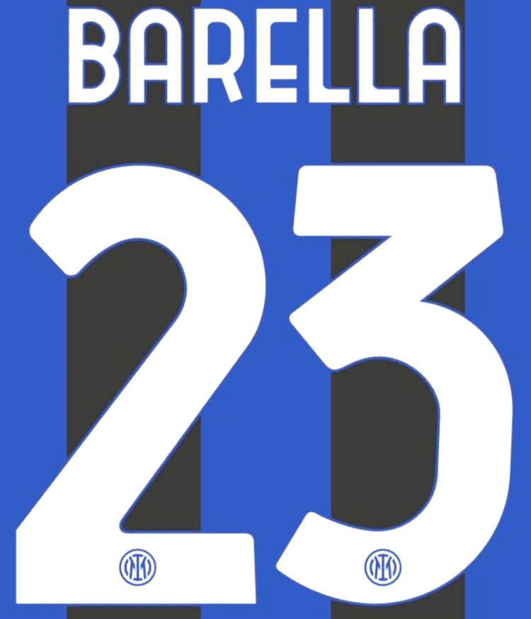 2023-24 Inter Milan Home Shirt BARELLA 23 Official Player Issue Size ...