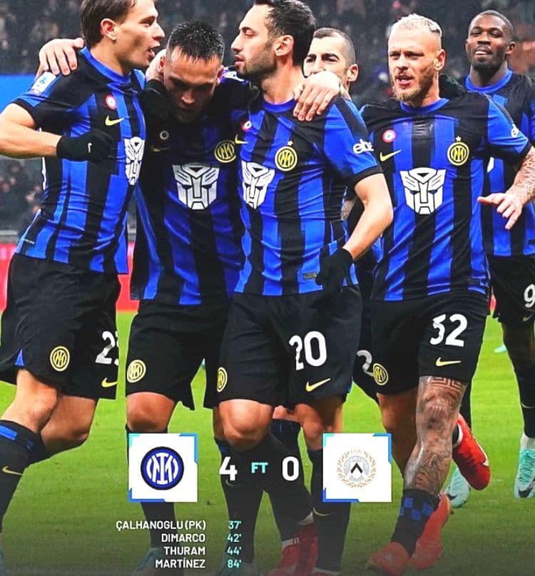 2023-24 Inter Milan TRANSFORMERS Home Shirt Official Player Issue Size ...