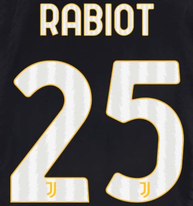 2023-24 Juventus RABIOT 25 Home Shirt Official Player Issue Size Name ...
