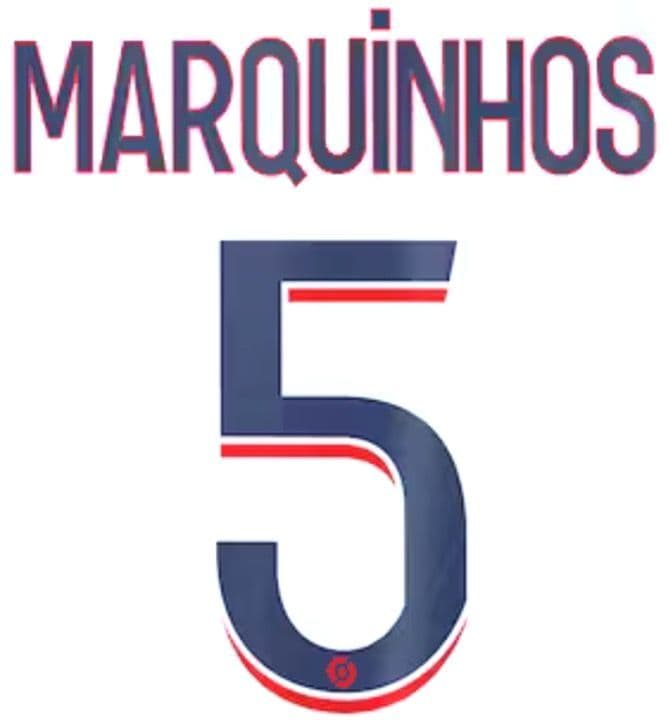 2023-24 PSG Paris LIGUE 1 Away Shirt MARQUINHOS 5 Official Player Issue ...