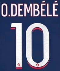 2023-24 PSG Paris LIGUE 1 Home Shirt O DEMBELE 10 Official Player Issue ...