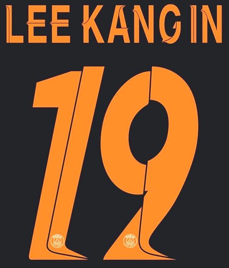 2023-24 PSG Paris St Germain UCL Third Shirt LEE KANG IN 19 Official ...