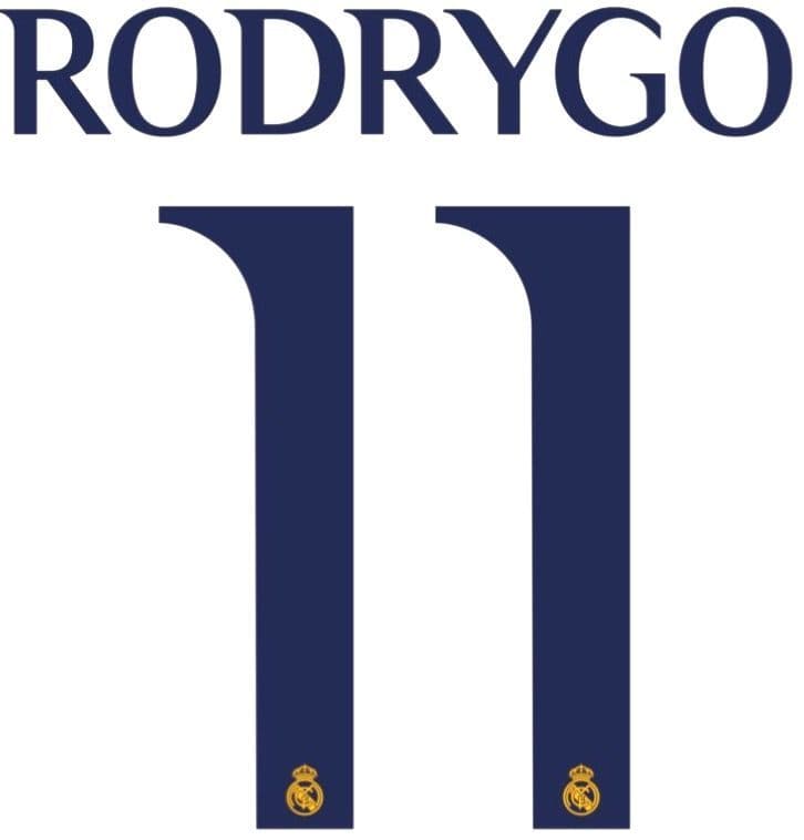 2023-24 Real Madrid UCL Home Shirt RODRYGO 11 Official Player Issue ...