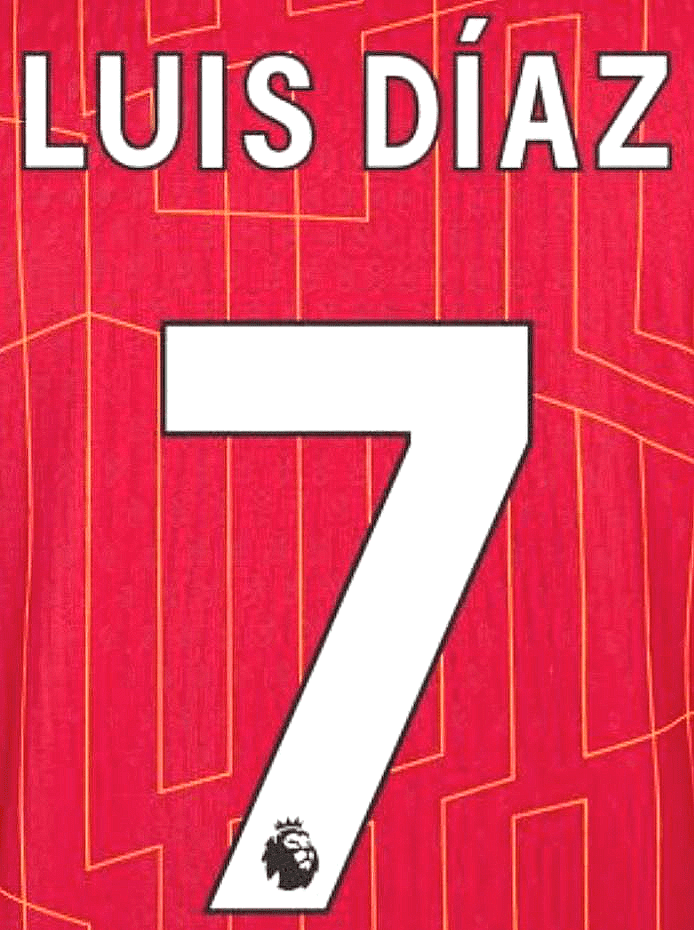2023-25 Liverpool Home/Away/Third Shirt LUIS DIAZ 7 Official Player ...