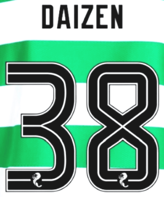 2023-26 Celtic Glasgow Home/Away/Third Shirt DAIZEN 38 Official Player Issue Size Name Number Set