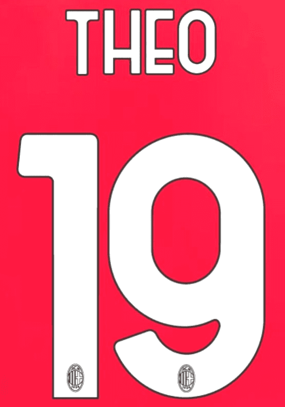 2024-25 AC Milan Home Shirt THEO 19 Official Player Issue Size Name ...