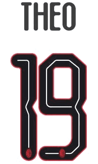 2024-25 AC Milan UCL Away Shirt THEO 19 Official Player Issue Size Name Number Set
