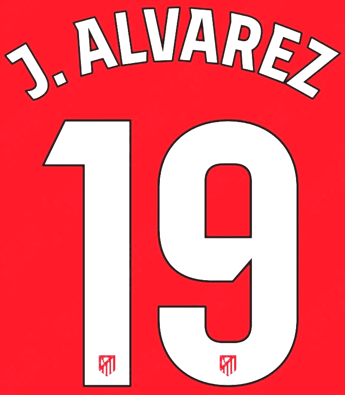2024-25 Atletico Madrid LA LIGA Home/Away Shirt J ALVAREZ 19 Official ...