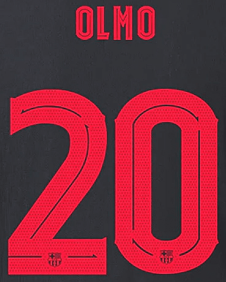 2024-25 Barcelona UCL Away Shirt OLMO 20 Official Player Issue Size ...