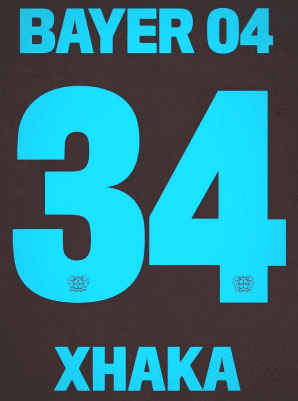 2024-25 Bayer Leverkusen Third Shirt XHAKA 34 Official Player Issue ...