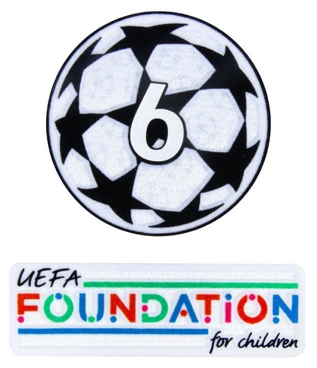 2024-25 Bayern Munich UCL STARBALL BOH 6 & UEFA FOUNDATION Official Player Issue Badge Patch Set