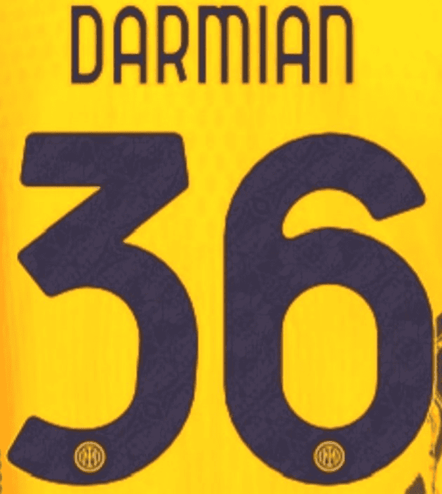 2024-25 Inter Milan Third Shirt DARMIAN 36 Official Player Issue Size ...