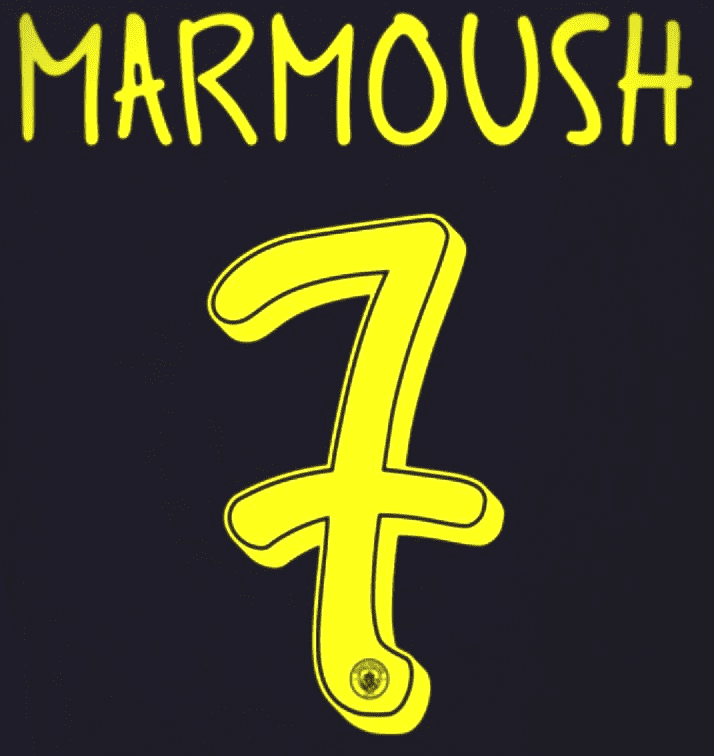 2024-25 Manchester City UCL Away Shirt MARMOUSH 7 Official Player Issue ...