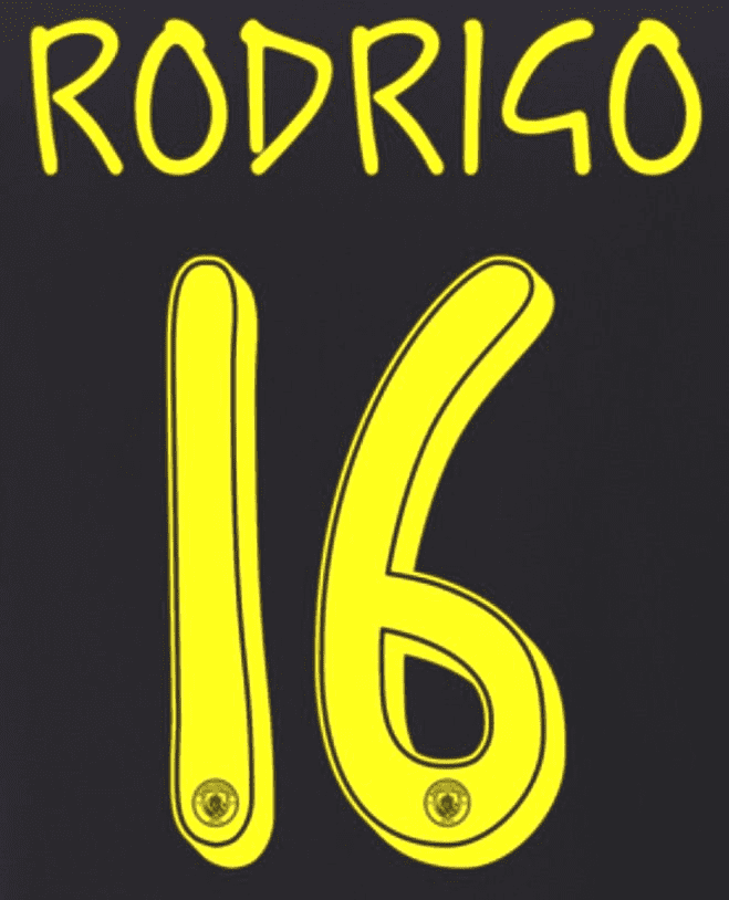 2024-25 Manchester City UCL Away Shirt RODRIGO 16 Official Player Issue ...