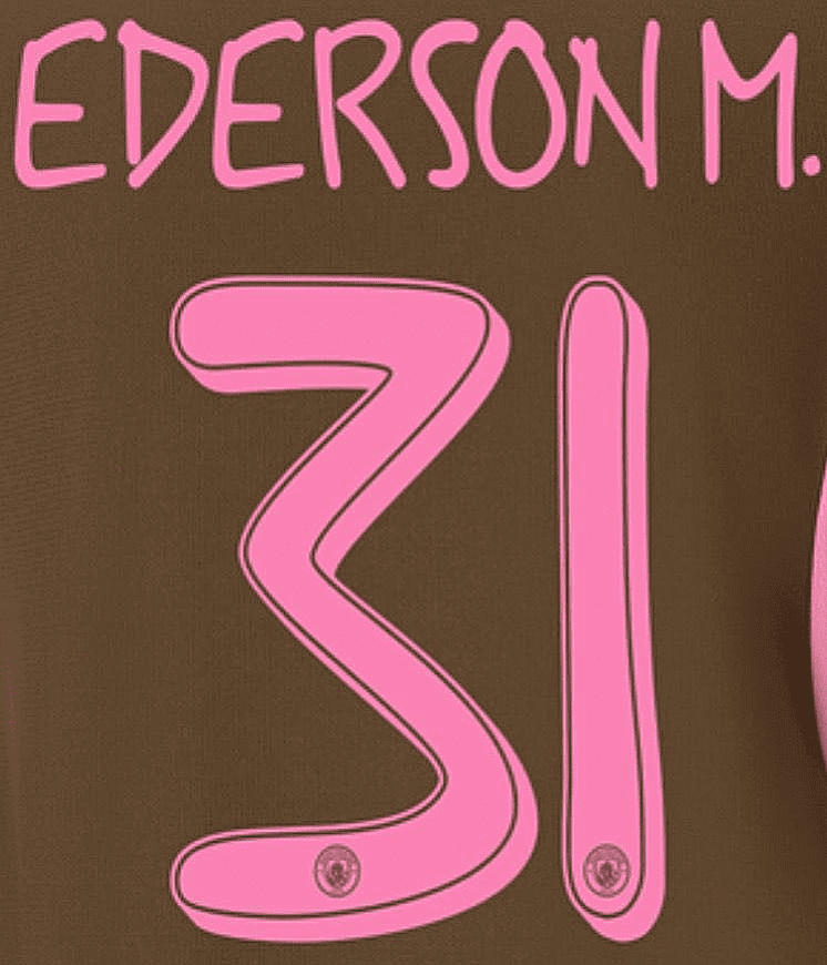 2024-25 Manchester City UCL Goalkeeper Shirt EDERSON M 31 Official ...