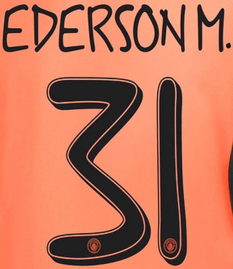 2024-25 Manchester City UCL Goalkeeper Shirt EDERSON M 31 Official ...