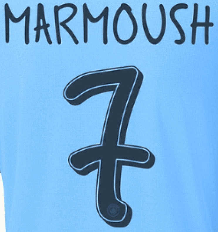 2024-25 Manchester City UCL Home/Fourth Shirt MARMOUSH 7 Official ...