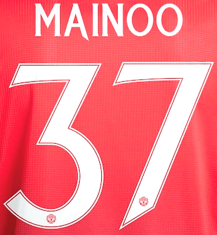 2024-25 Manchester United EUROPA & FA CUP Home Shirt MAINOO 37 Official ...