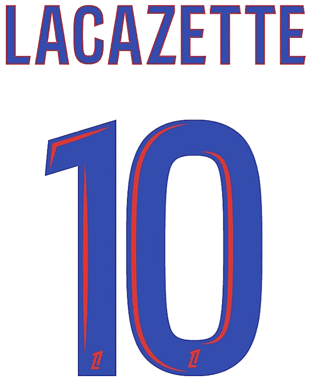 2024-25 Olympique Lyonnais Lyon LACAZETTE 10 Home Shirt Official Player ...
