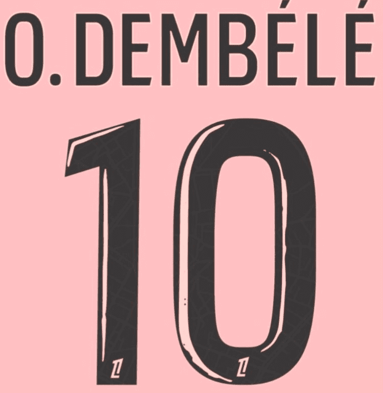 2024-25 PSG Paris LIGUE 1 Third Shirt O DEMBELE 10 Official Player ...