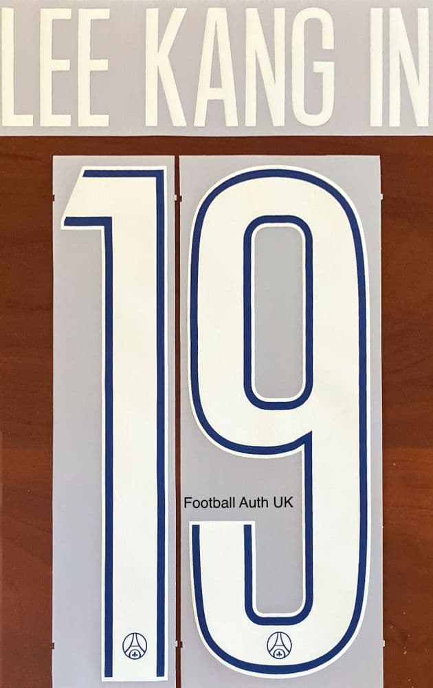 2024-25 PSG Paris St Germain UCL Fourth Shirt LEE KANG IN 19 Official Player Issue Name Number Set