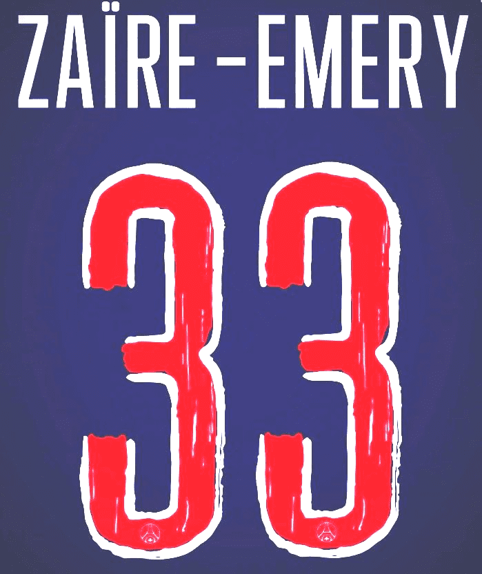 2024-25 PSG Paris St Germain UCL Home Shirt ZAIRE-EMERY 33 Official ...
