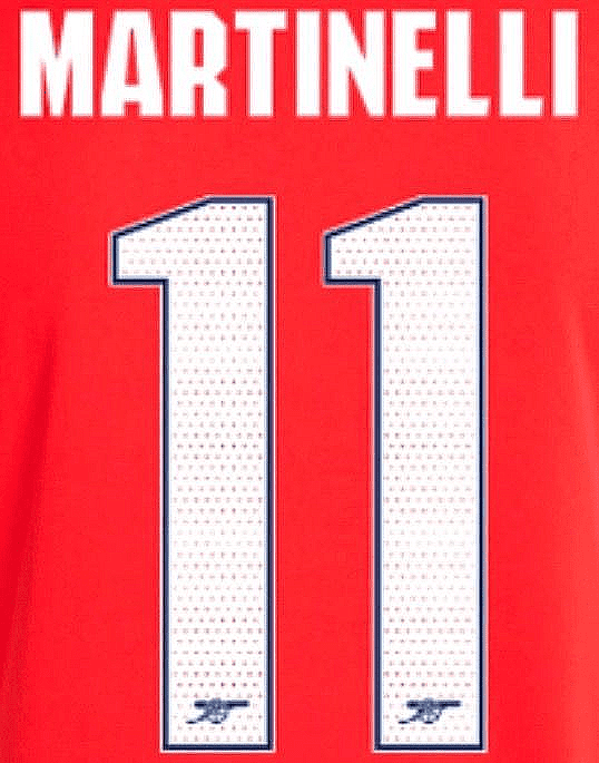 2024-26 Arsenal UCL & FA CUP Home Shirt MARTINELLI 11 Official Player ...