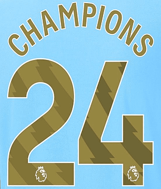 2024 Manchester City FA PREMIER LEAGUE CHAMPIONS 24 Official Football ...
