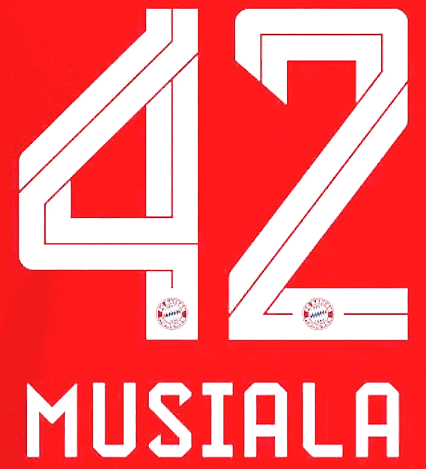 2025-26 Bayern Munich CWC & BUNDESLIGA Home Shirt MUSIALA 42 Official ...